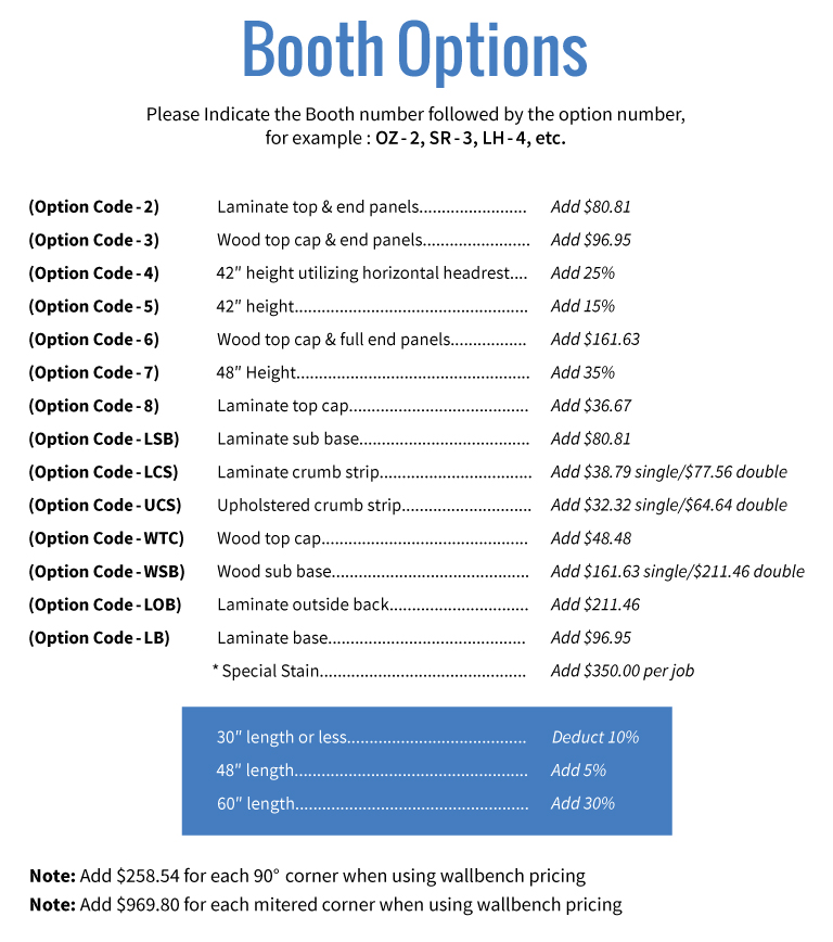 New Retro Dining Booth Seating Options